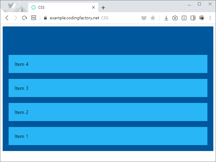 CSS Flex Flex direction CODING FACTORY
