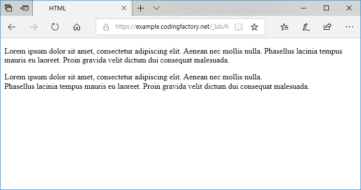 Html Br 줄바꿈하는 태그 Coding Factory